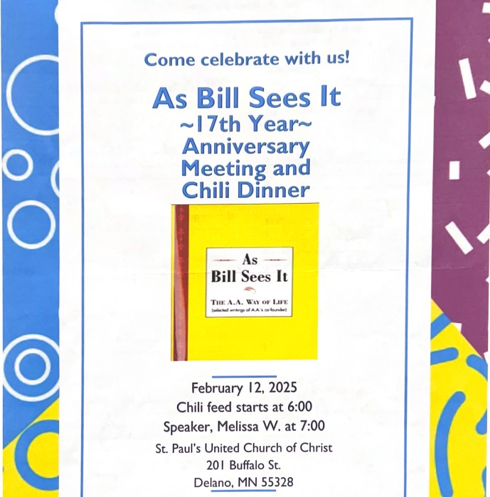 02/12/2025 – As Bill Sees It – 17th Anniversary Celebration and Chili ...