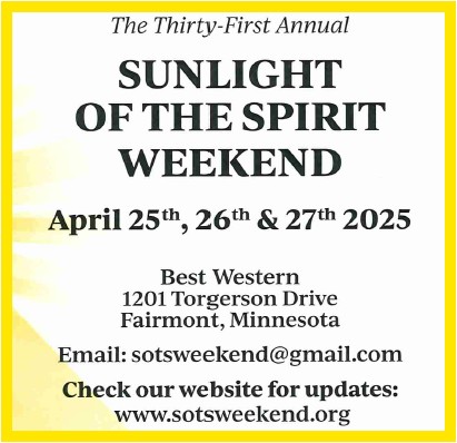 04/25/2025 – 04/27/2025: Sunlight of the Spirit Weekend – District 14 ...